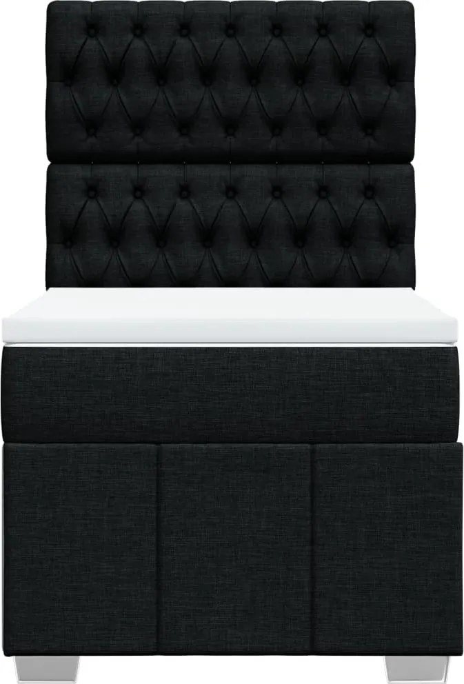 Box spring postel s matrací černá 80 x 200 cm textil 3291504