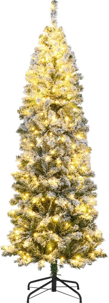 Costway 180 cm Umělý vánoční stromeček s 260 teplými bílými LED světly