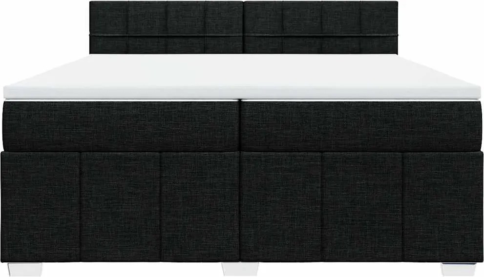 Box spring postel s matrací černá 200x200 cm textil 3289477