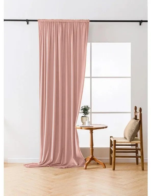 Zatemňovací závěs VELVET 140x250 cm, růžový Zavěšení: Řasící páska