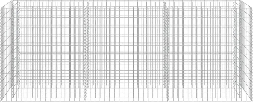 Gabionový vyvýšený záhon pozinkovaná ocel 270 x 50 x 100 cm 143562