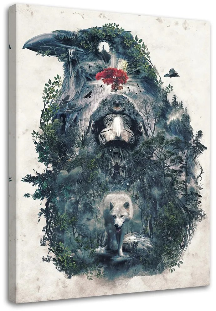 Gario Obraz na plátně Kouzelný les v podobě ptáka - Barrett Biggers Rozměry: 40 x 60 cm