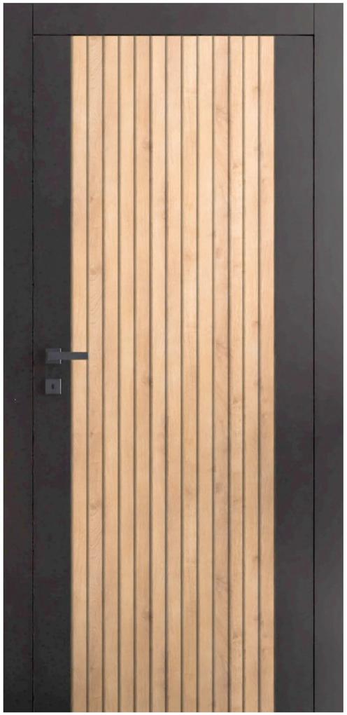 Interiérové dveře vasco doors NERO lamely Průchozí rozměr: 60 x 197 cm, Orientace dveří: Levé dveře