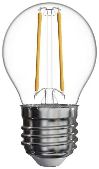 Retro LED žárovka E27  2W 250lm G45 teplá, filament, ekvivalent 25W