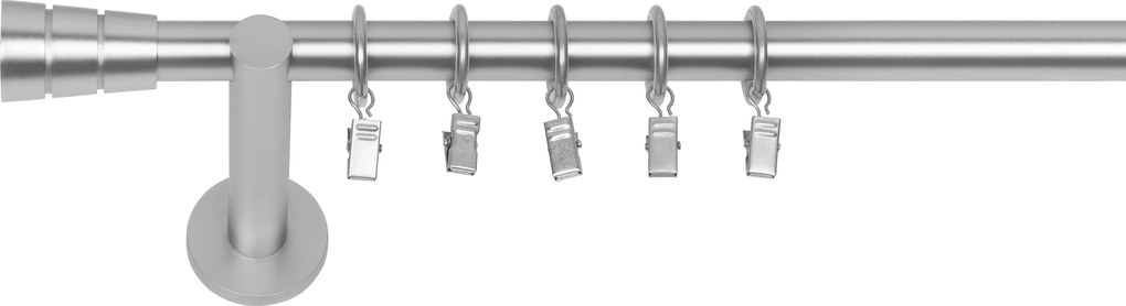 Dekodum Jednořadá moderní garnýž Walec Basic 19 mm matný chrom 160 cm