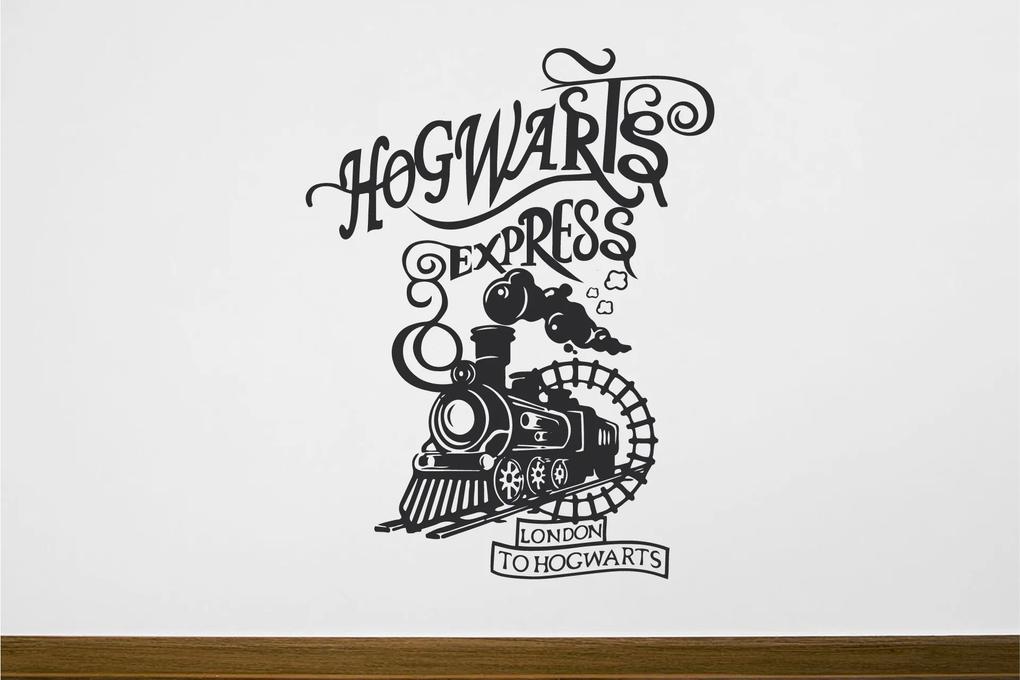 Lepy.cz Samolepka na zeď Harry Potter - Express Bradavice Velikost (šířka x výška): 50x65cm, Barevná varianta: Černá