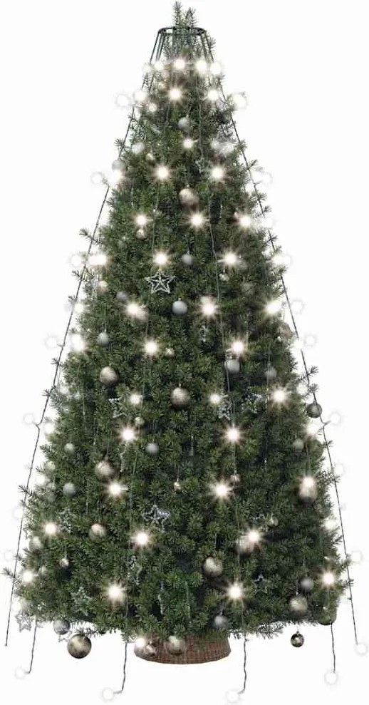 Světelná síť na vánoční stromek 150 studených bílých LED 150 cm 328864