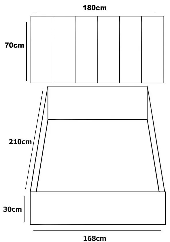 Eka Čalouněná postel Lucy 1 - 160x200 cm Barva látky Trinity: (2313) Modrá, Úložný prostor: Bez úložného prostoru