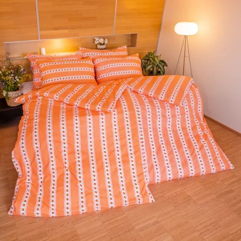 Stanex Povlak na polštářek krepový Barunka oranžová (LS175) ROZMĚR: 90 x 70 cm