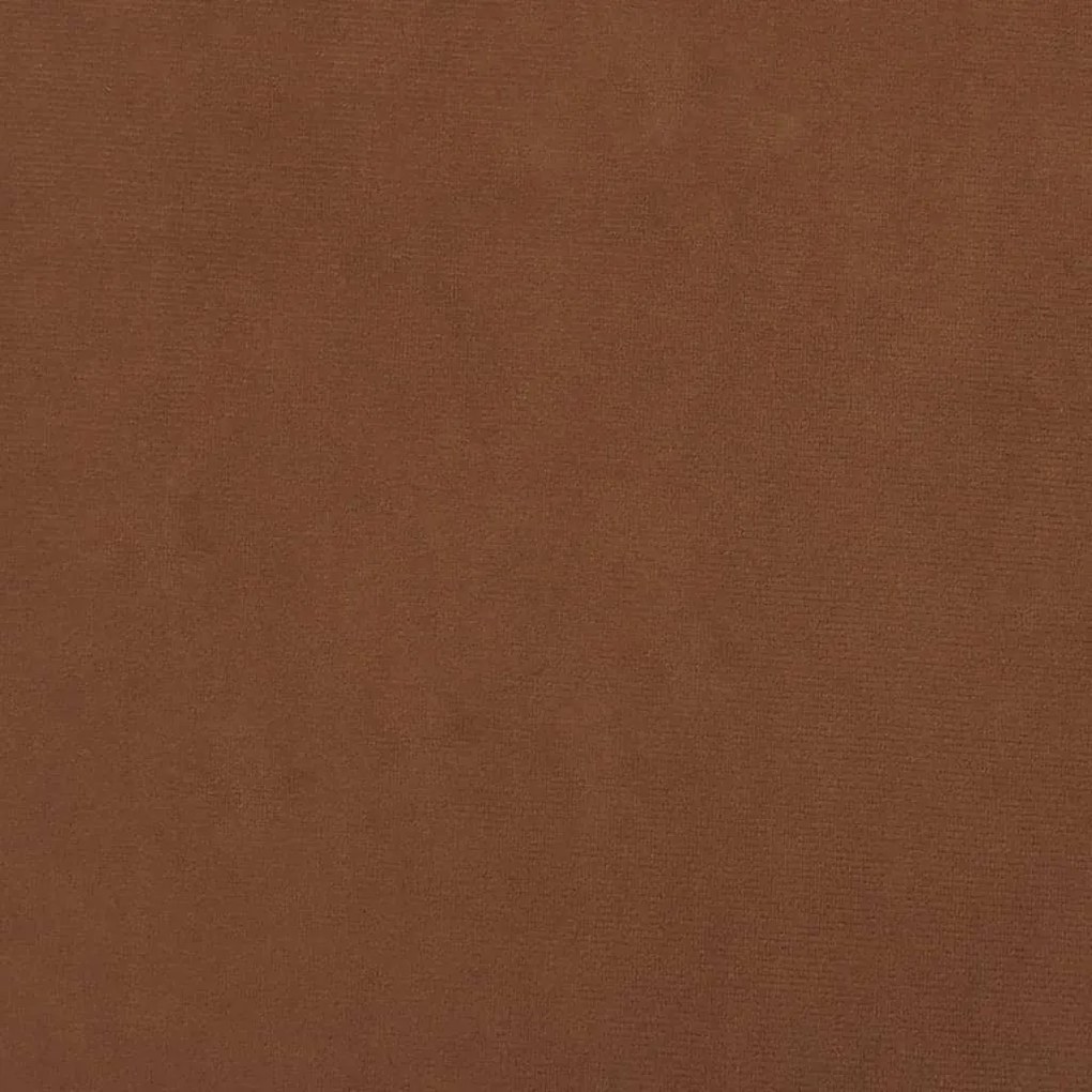 Kulatá stolička s úložným prostorem hnědá samet 31 x 37 cm 340289