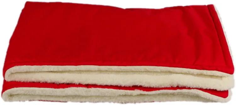 Dětská deka zimní 65x95 cm červená Merino/vatelín, nepromokavá