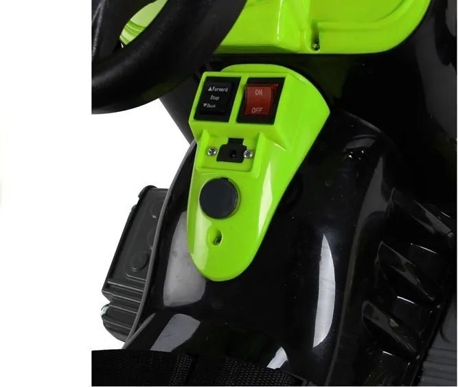 LEAN CARS Elektrický traktor s rypadlem zelený