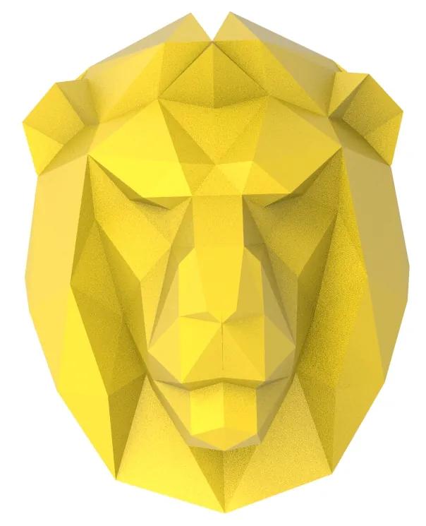 POLLY – Geometrický háček – Lev Barva: Žlutá, Typ: s kombi šroubem, Varianta: Kompletní produkt