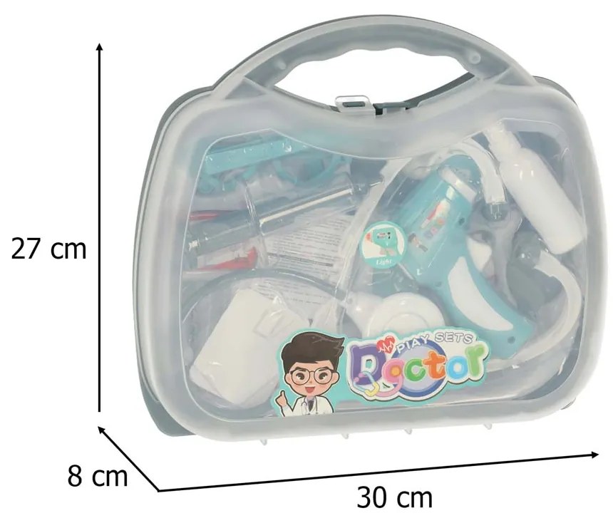 Creative Corner Doktorská souprava v kufříku malé lékařské příslušenství zvuková světla