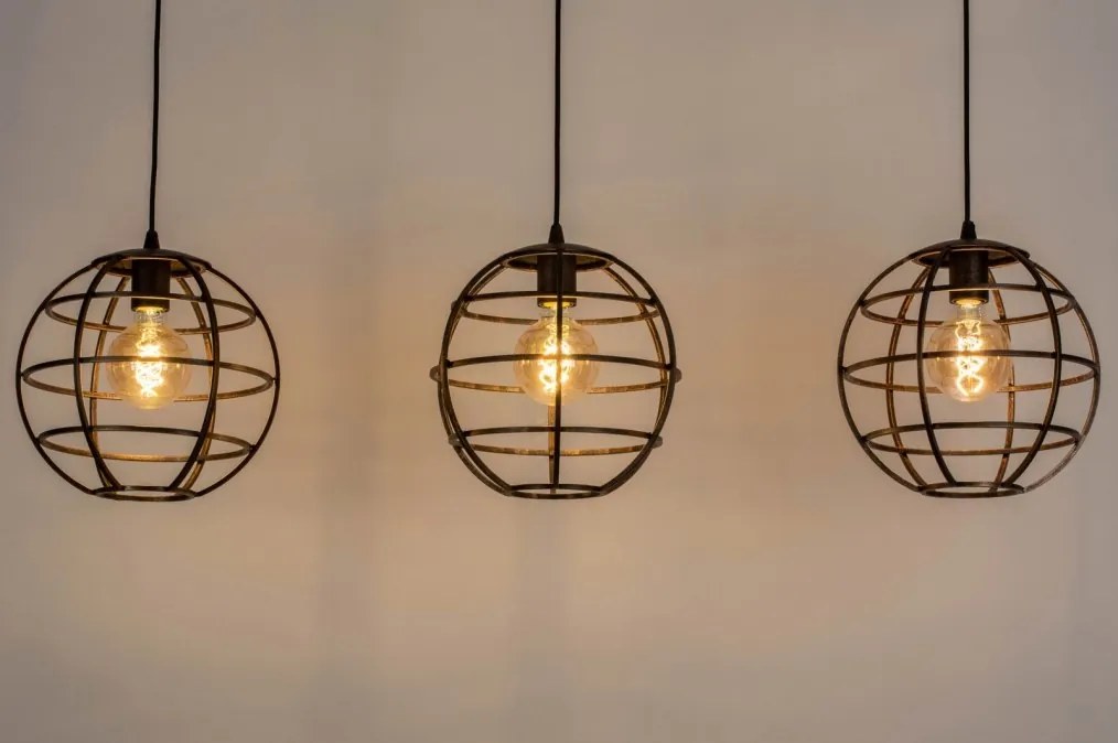 Závěsné designové svítidlo nad stůl Auron Industry Trio