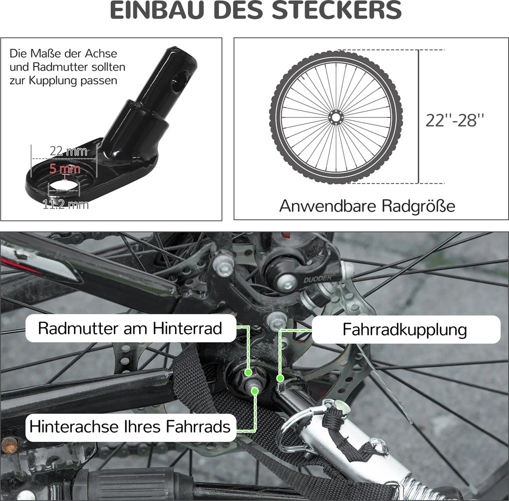 PawHut 2-in-1 cyklo vozík pro psy, kočárek pro domácí zvířata s bezpečnostním vodítkem, kočárek pro psy s reflexními plochami a tlumiči nárazů pro st…
