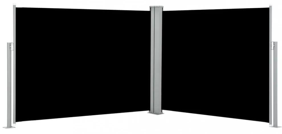 Zatahovací boční markýza 100x1000 cm Dekorhome Černá