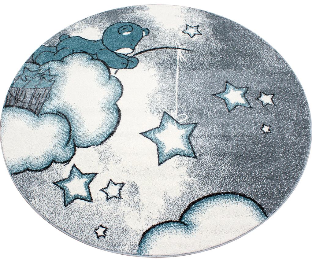 Ayyildiz koberce Dětský kusový koberec Kids 580 blue kruh Rozměry koberců: 160x160 (průměr) kruh
