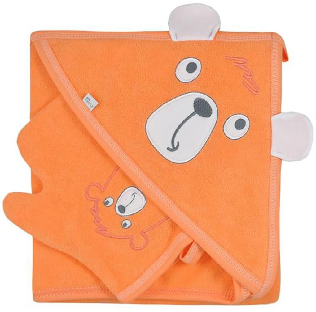 Dětská osuška s žínkou Koala Yogi orange