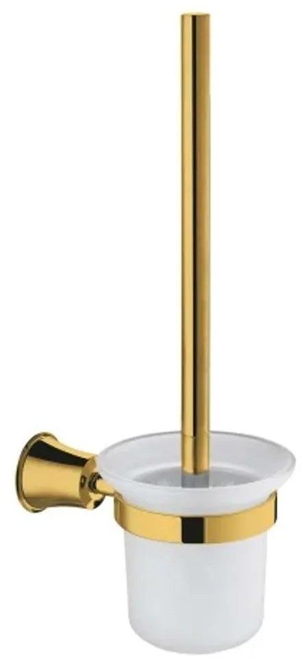OMNIRES Art Line - WC štětka nástěnná s držákem, zlatá AL53620GL