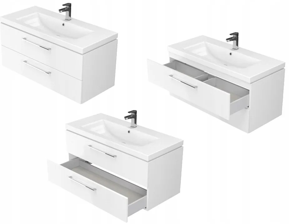 Cersanit - SET skříňka + umyvadlo, bílý lesk, LARA COMO 80, S801-149-DSM