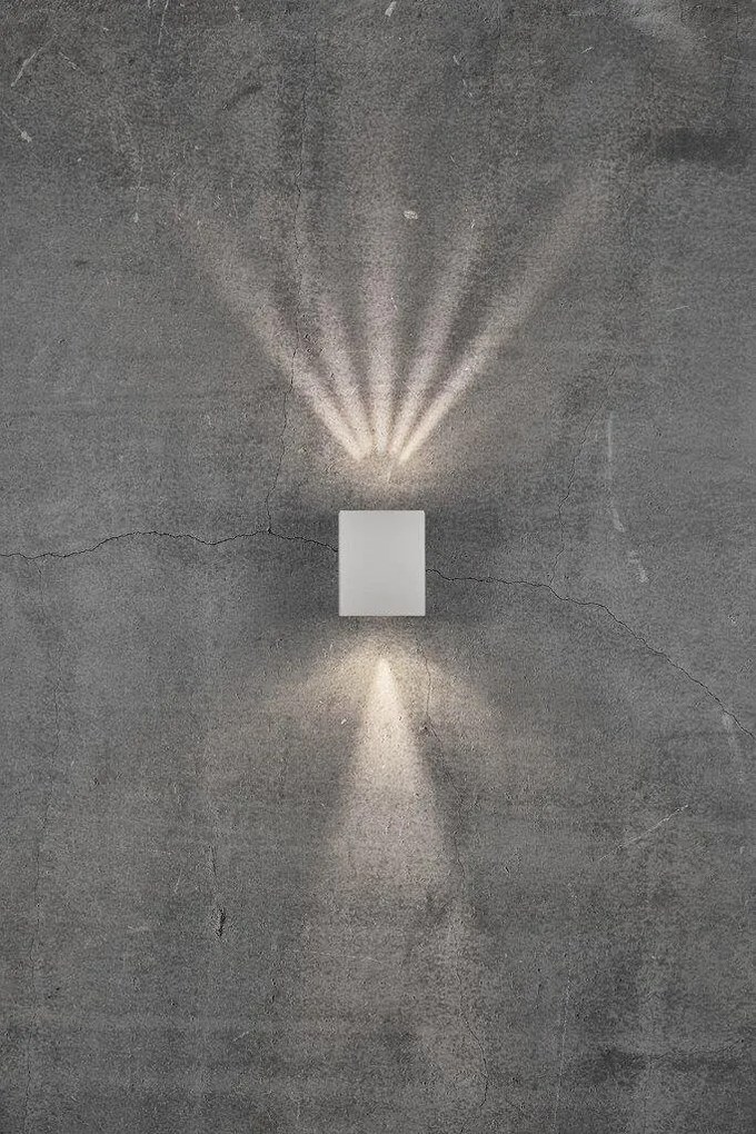 NOR 49711001 Venkovní nástěnné svítidlo Canto Kubi 2 2x6W LED bílá čirá - NORDLUX