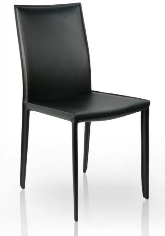 Deflee židle MILANO BLACK ZDL4139recyklovaná kůže, kov  45 cm x 90 cm x 55 cm