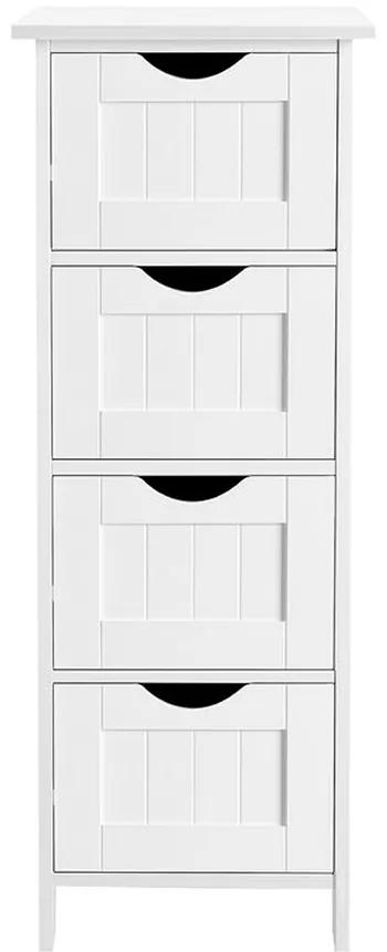 Koupelnová skříňka se 4 zásuvkami 30 x 30 x 82 cm, bílá