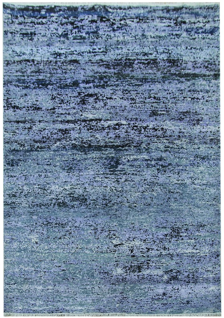 Diamond Carpets India, Ručně vázaný kusový koberec Diamond DC-KM Snowland, 180x275, modrá, chodba / předsíň