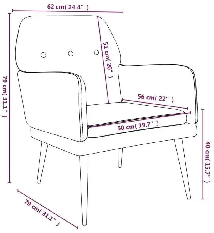 Křeslo relaxační, nohy tmavé, látka šedá, NoBi ROSE