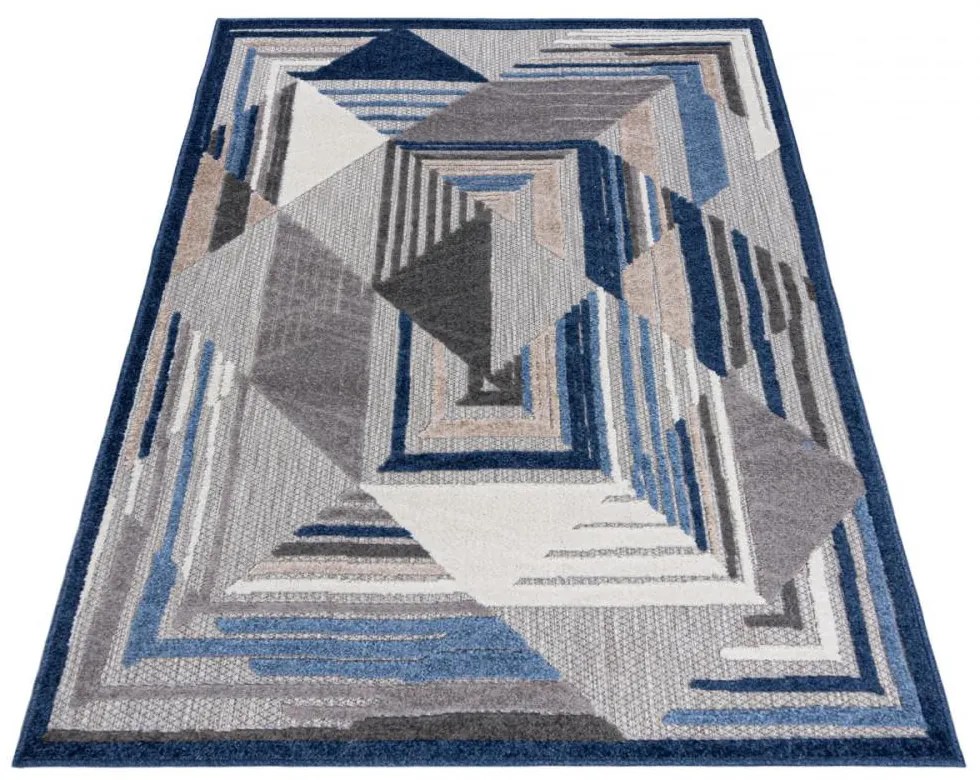 Kusový koberec Omir šedomodrý 80x150cm