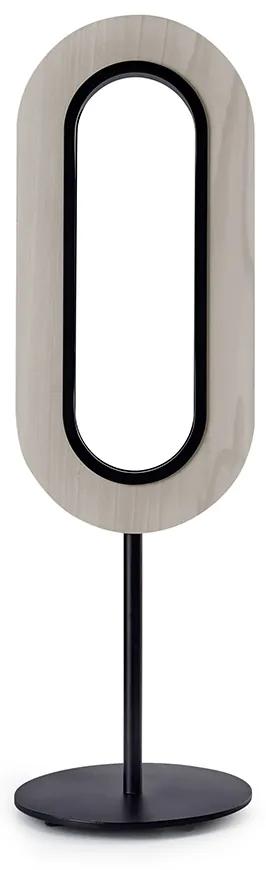 Designová LED stolní lampa Lens Oval Table  Designová LED stolní lampa Lens Oval Table Barva nohy: Matná černá, Dekor: Šedý