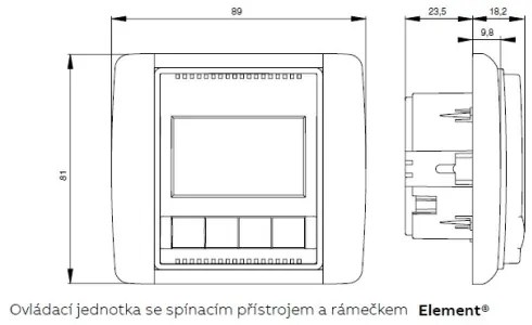 ABB Element,Time termostat pokojový bílá/ledová bílá 3292E-A10301 01 programovatelný