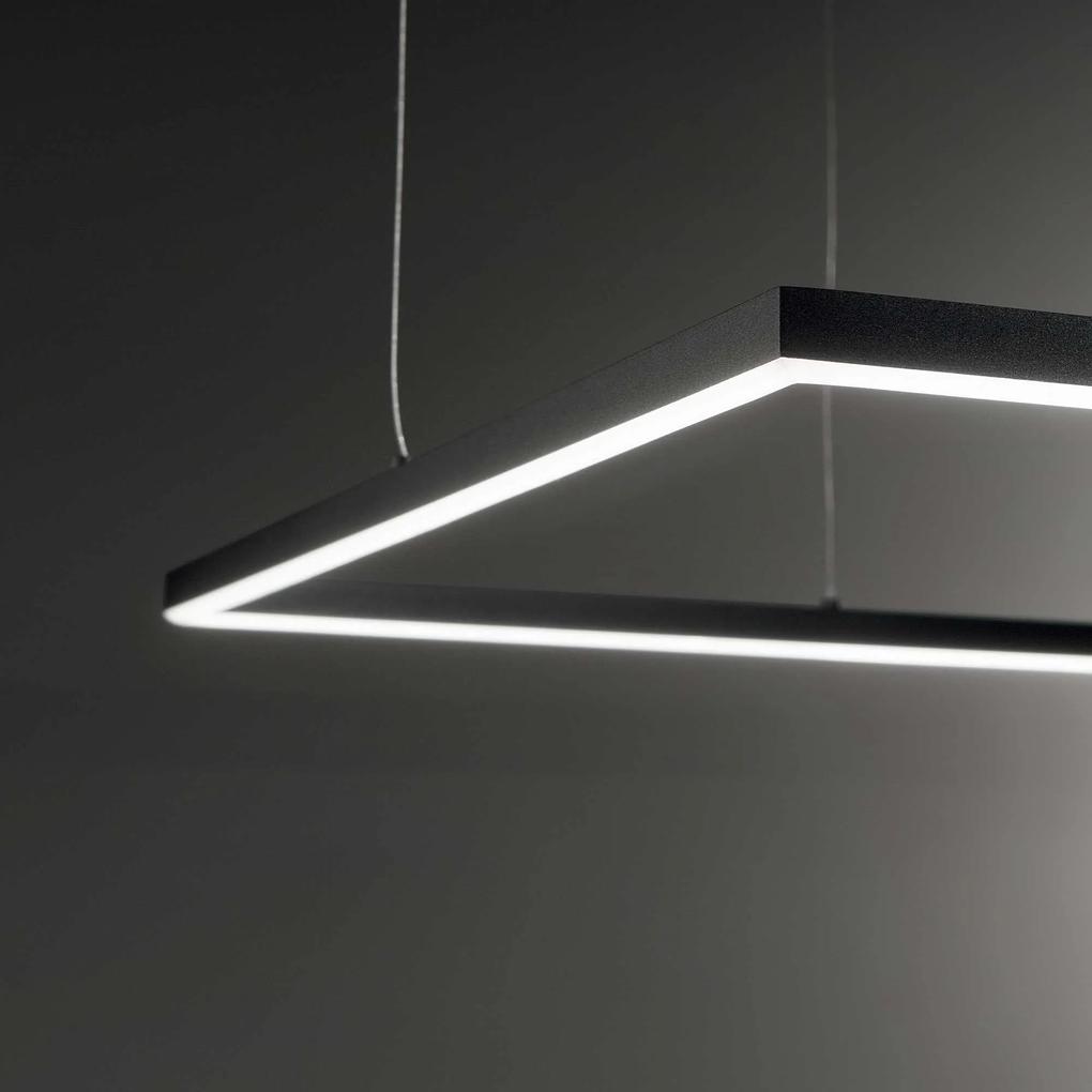 Ideal Lux LED Závěsné svítidlo Oracle Slim square, Ø 50 Barva: Černá