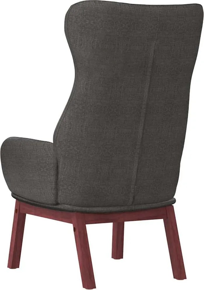 Relaxační židle tmavě šedá textil 341269