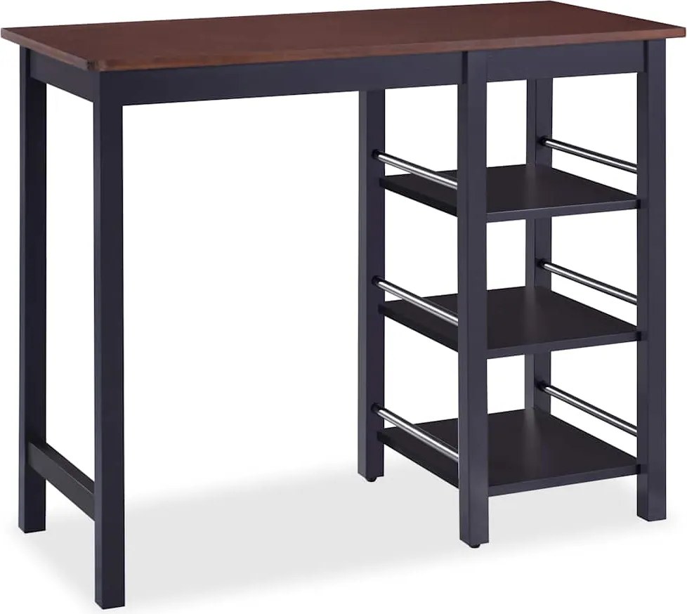 Barový set 3 ks MDF černý 245363