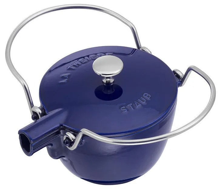 Staub litinová konvice na čaj 21 cm/1,15 l tmavě modrá, 1650091