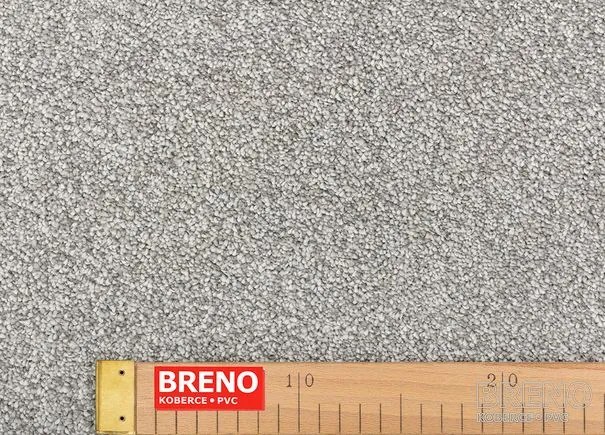 Breno Metrážový koberec FAYE 94 (156), šíře 400 cm, Šedá/Stříbrná