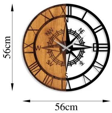 Nástěnné hodiny pr. 56 cm 1xAA dřevo/kov