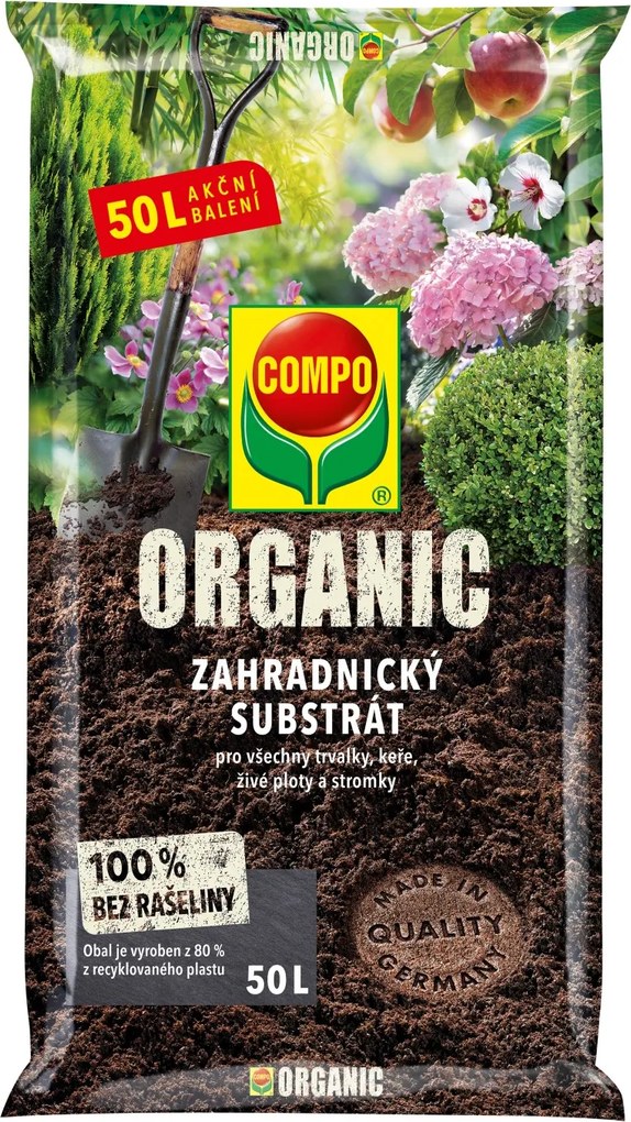 COMPO ORGANIC Zahradnický substrát bez rašeliny 50 l