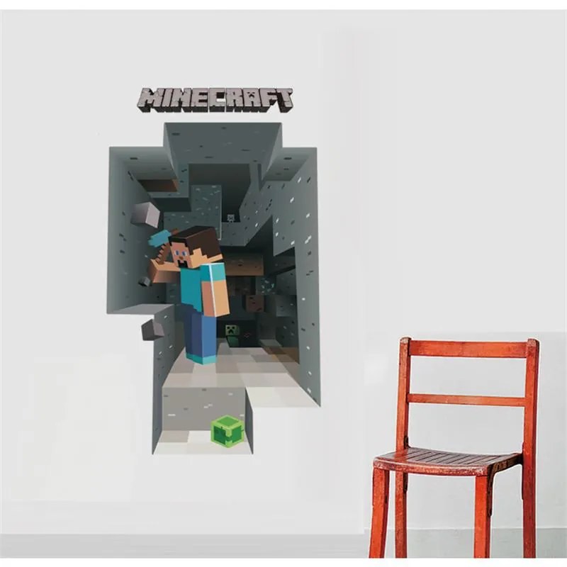 Živá Zeď Samolepka na zeď Minecraft Velikost: 79 x 44 cm