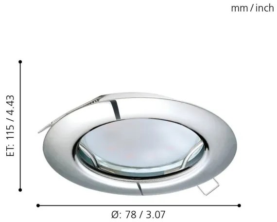 Eglo 94236 - SADA 3x LED Podhledové svítidlo PENETO 3xGU10-LED/3W/230V