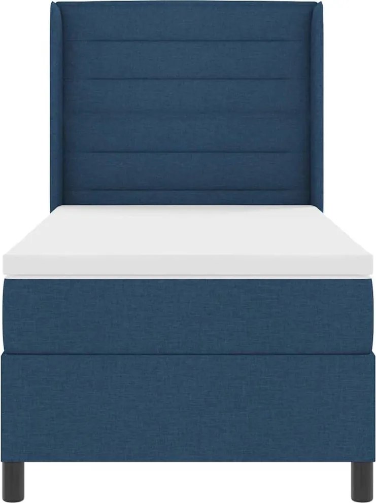 Postel s boxspringem s polštářem Modrá 200 x 90 cm textil 3341566