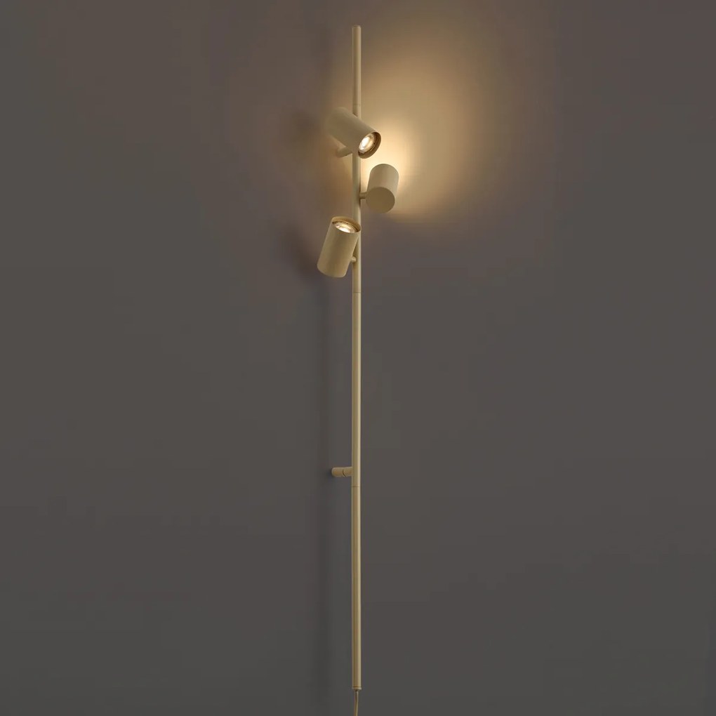 Moderní nástěnné svítidlo béžové 3-světelné - Jeana Luxe