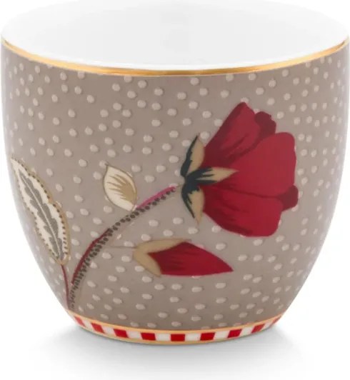 Pip Studio Blooming Tales porcelánový kalíšek, khaki (porcelánový kalíšek na vajíčko, dip nebo med)