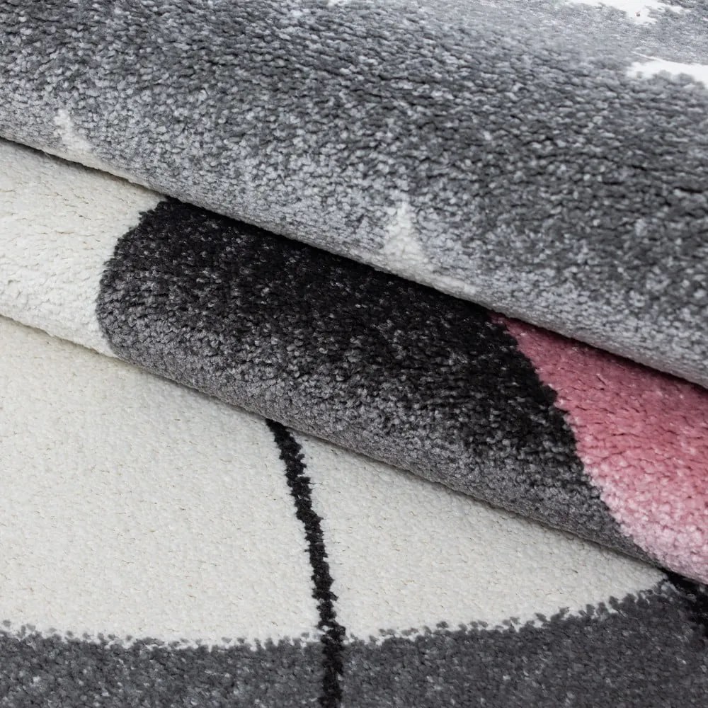 Růžovo-šedý dětský koberec ø 120 cm Kids – Ayyildiz Carpets