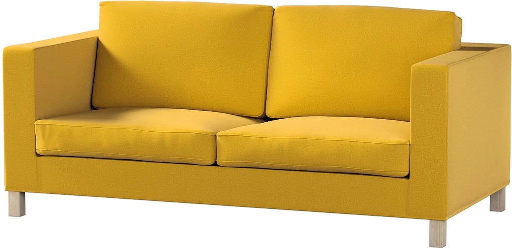 Potah na pohovku IKEA Karlanda rozkládací, krátký barva žlutá látka sametová