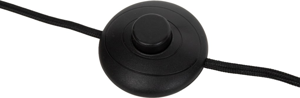 Japandi stojací lampa béžová s hnědo-béžovým pruhovaným stínidlem 50 cm - Simplo