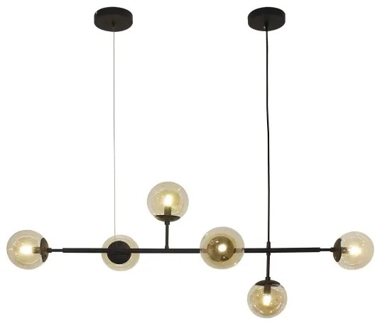 Designový lustr Helios 6 černé