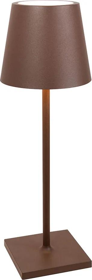 Stolní lampa Poldina 49,7 cm hnědá